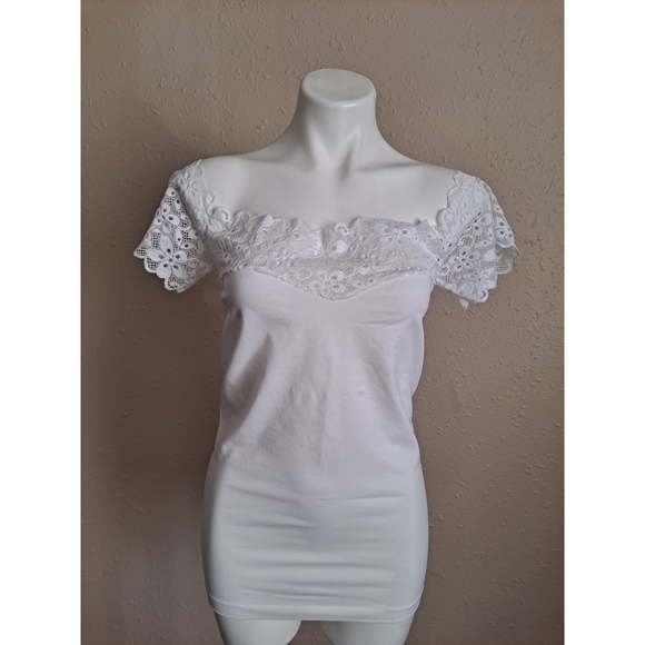Soho Lady | Tops | Soho Lady White Lace Top | Poshmark